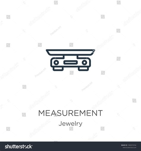 Measurement Icon Thin Linear Measurement Outline Stock Vector Royalty Free