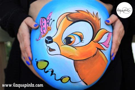 Belly Painting Con Bambi Pintura De Vientre Pintura De Vientre Embarazado Panzas De