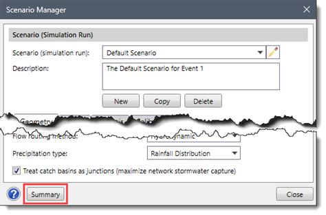 Scenario Summary GeoSTORM CivilGEO Knowledge Base
