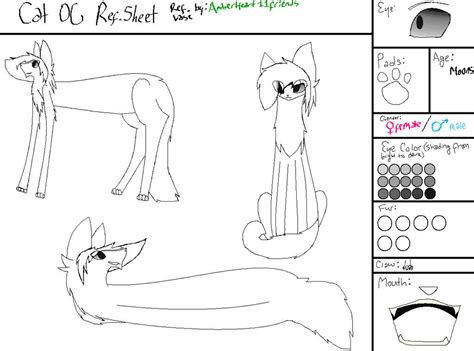 Cat OC Ref Sheet Base By Walkingteacup On DeviantArt
