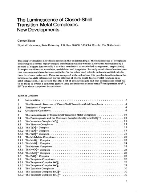 Blasse 1980 Pdf Coordination Complex Emission Spectrum