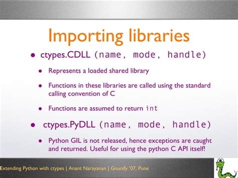 C Types Extending Python PPT