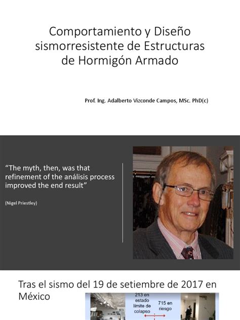 Clase 22 Filosofía De Diseño Sismorresistente De Estructuras De Concreto Armado Pdf