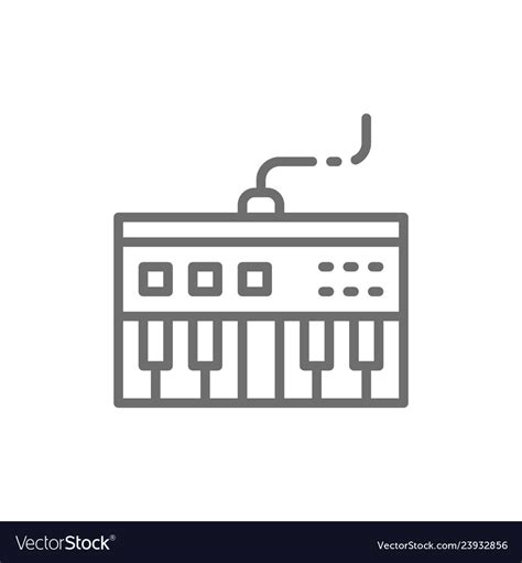 Synthesizer Synth Line Icon Royalty Free Vector Image