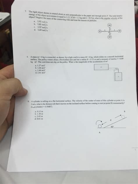 Solved The Rigid Object Shown Is Rotated About An Axis Chegg