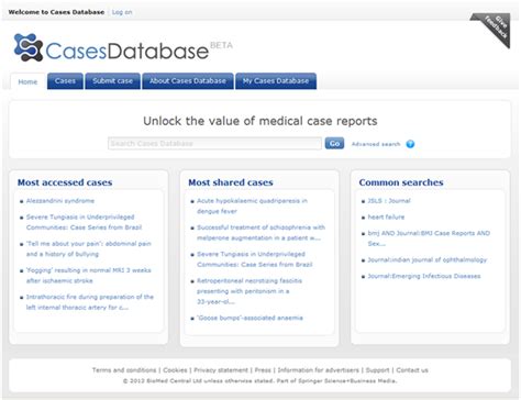 embrace information overload with cases database on medicine