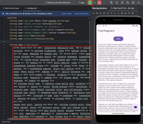 Android Studio Basic Views Activityを使って見た Macな暮らし