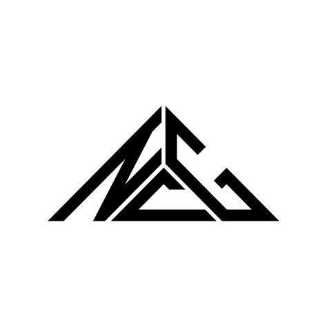 Diseño creativo del logotipo de letra ncg con gráfico vectorial