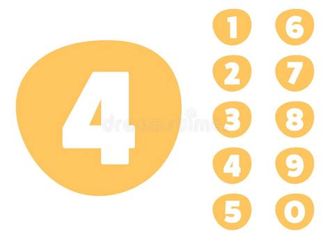 Color Blob With Number Set Vector Illustration Stock Illustration