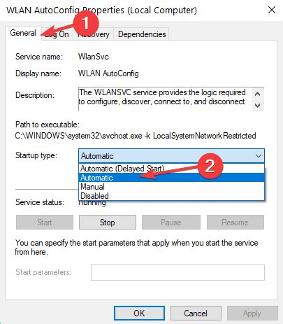 FIX WLAN AutoConfig Service Not Running Error 1067 In Windows 10