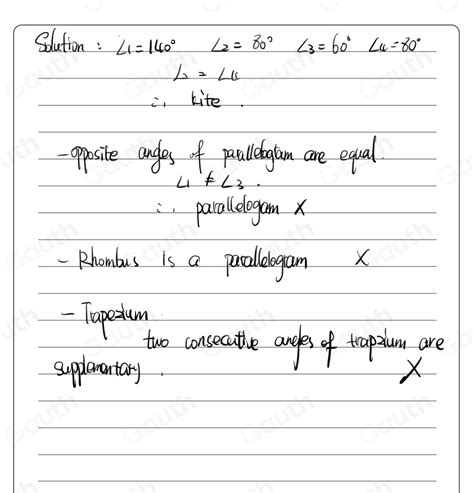Solved The Angles Of A Quadrilateral Are 140° 80° 60° And 80° What Type Of Quadrilateral Could