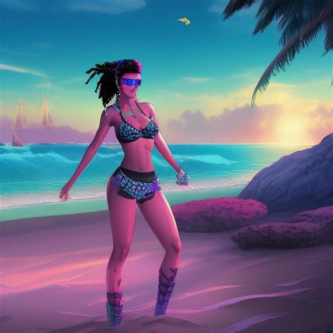 A Jamaican Beach Aiart Aiartist Womenintech Womeninstem Python