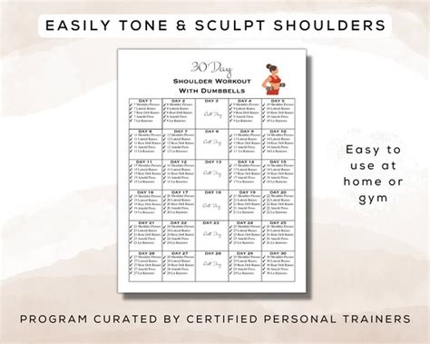Shoulder Workout Chart Pdf