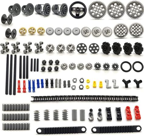 Habow 116pcs Technic Parts Gears Axle Pin Connector Compatible With Lego Technic