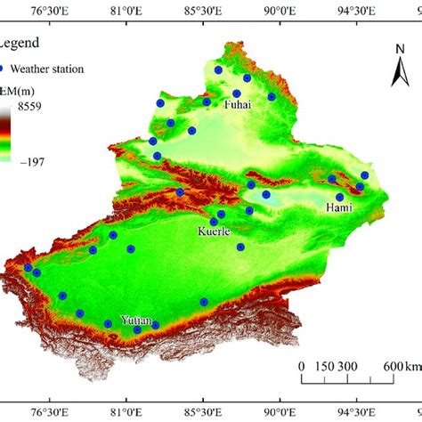 Geographical Information And Meteorological Station Distribution In Download Scientific Diagram