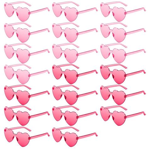 Jdhxbmw Heart Glasses Party Glasses Bulk Sunglasses Womens 20pairs