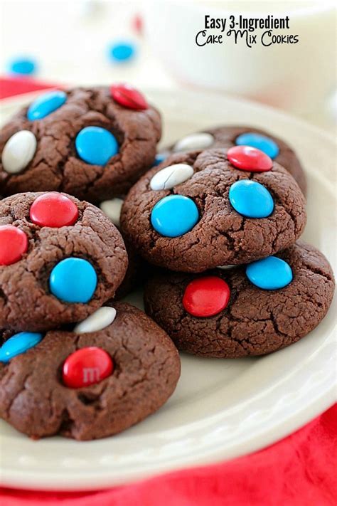 3 Ingredient Easy Cake Mix Cookies Yummy Healthy Easy