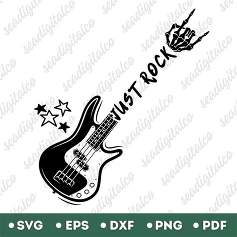 Just Rock Svg Rock And Roll Music Svg Electric Guitar Svg Electric