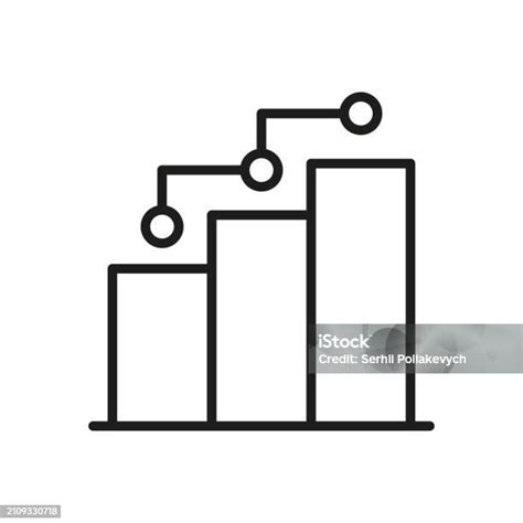 상승 막대 차트 분석 추세 간단한 비즈니스 보고서 그래프 벡터 일러스트 레이 션입니다 주당순이익 10 0명에 대한 스톡 벡터