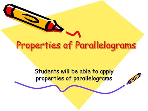 ppt properties of parallelograms powerpoint presentation free