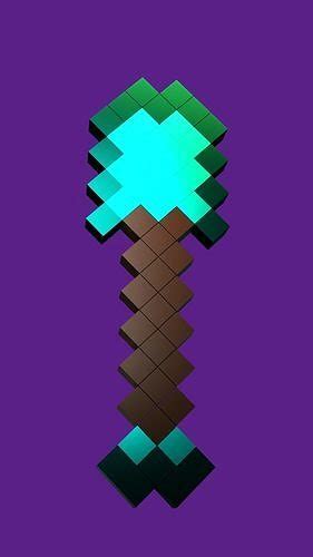3d Model Minecraft Diamond Shovel Vr Ar Low Poly Cgtrader