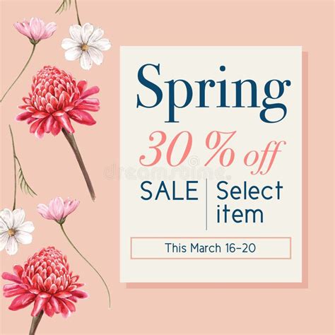Vector Illustration Thai Flowers Frame Design Stock Illustration