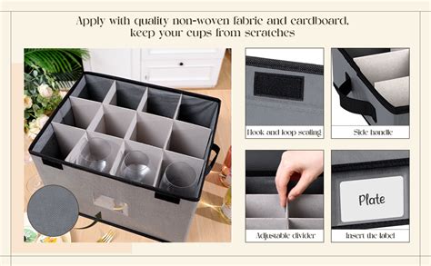 Suzile 4 Piece Stemware Storage Case Set Wine Glass Storage