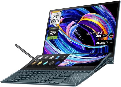 ASUS ZenBook Pro Duo 15 OLED 15 6 4K UHD Touch Intel Core I9 12900H RTX 3070 Ti 32GB RAM