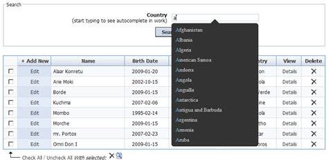 PHP DataGrid Light Data Bound Grid Control By Apphpcom Codester