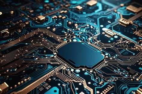 Premium Ai Image Technology Abstract Circuit Board Texture Background Hightech Futuristic