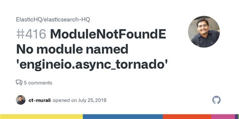 Modulenotfounderror No Module Named Engineioasynctornado · Issue