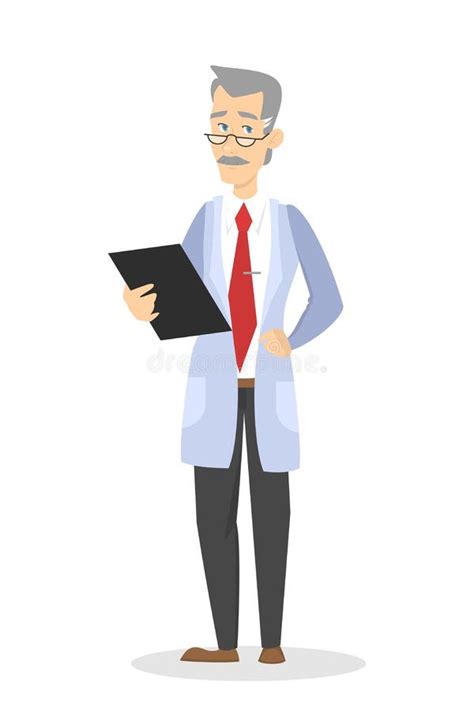 Cartoon Male Doctor Holding Clipboard Stock Illustrations 469 Cartoon