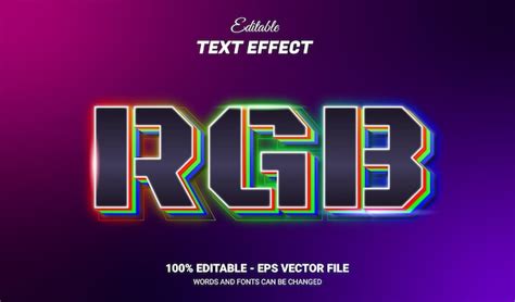 premium vector rgb editable text effect