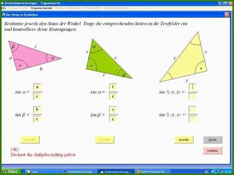 Trigonometrie Excel Vorlage Außergewöhnlich Dreiecksberechnungen