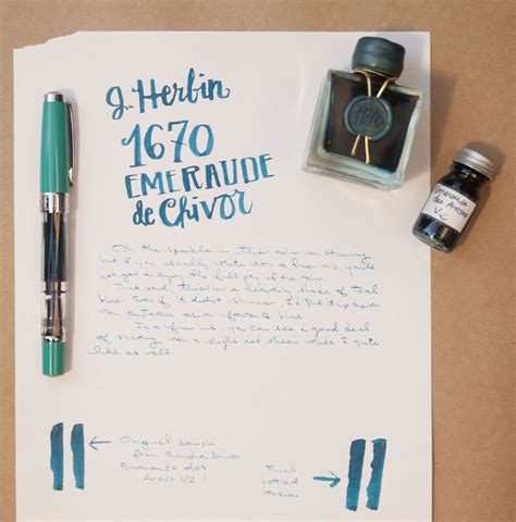 Ink Review J Herbin 1670 Emerald Of Chivor The Well Appointed Desk