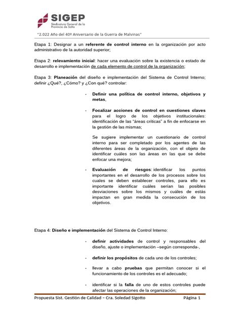 Etapas De Implementacion Para Nci Pdf