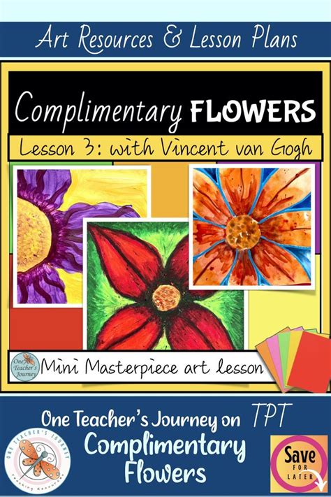 COLOR COLOUR Theory Complementary FLOWERS One Day Art Lesson Nd Th Grade Art Lessons