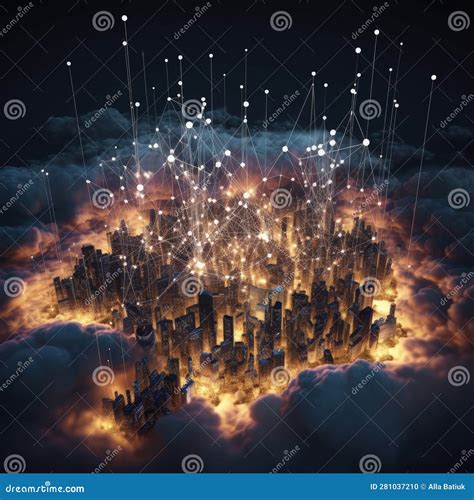 Innovative Communication Tech Concept Of A Globally Connected World Cloud Computing Network