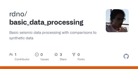 Github Rdnobasicdataprocessing Basic Seismic Data Processing With