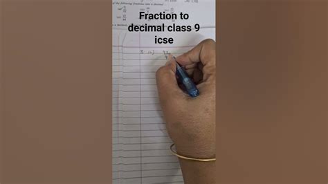 Convert Fraction Into Decimal Icse Maths Class9 Schoolcurriculum
