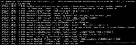 使用hadoop自带的例子wordcount实现词频统计请先使用hadoop自带的wordcount程序针对licensetxt进行词频
