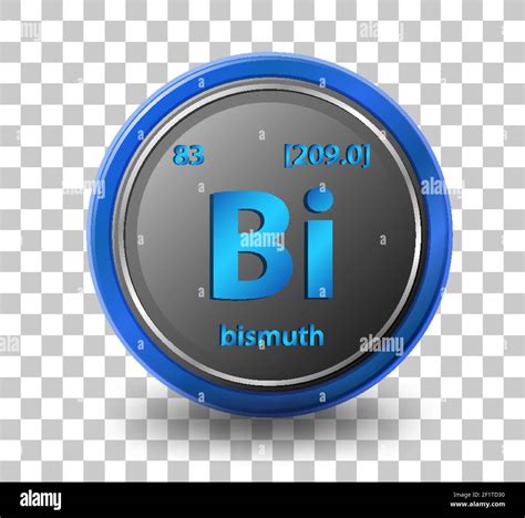 Bismuth Chemical Element Chemical Symbol With Atomic Number And Atomic Mass Illustration Stock