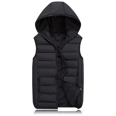 Big Sale New Autumn Winter Hooded Vest Men Outerwear And Coats Lovers