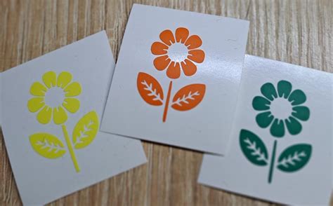 Flower Stem Vinyl Decals Vinyl Flower Stickers 12 Piece Set Flower