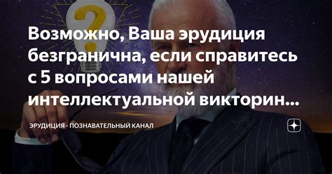Возможно Ваша эрудиция безгранична если справитесь с 5 вопросами