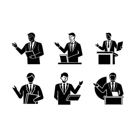 Dynamic Illustration Of A Man Lecturing Perfect For Educational