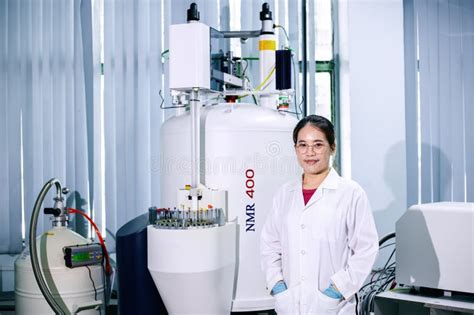 A Researcher Portrait With Nuclear Magnetic Resonance Spectroscopy