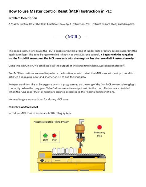 Solved How To Use Master Control Reset MCR Instruction In Chegg