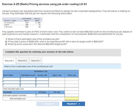 Solved Exercise 2 29 Static ﻿pricing Services Using Job