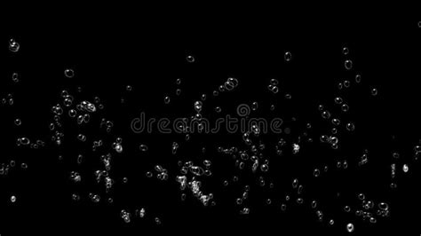 Rising Underwater Bubbles Motion Graphics With Plain Black Background